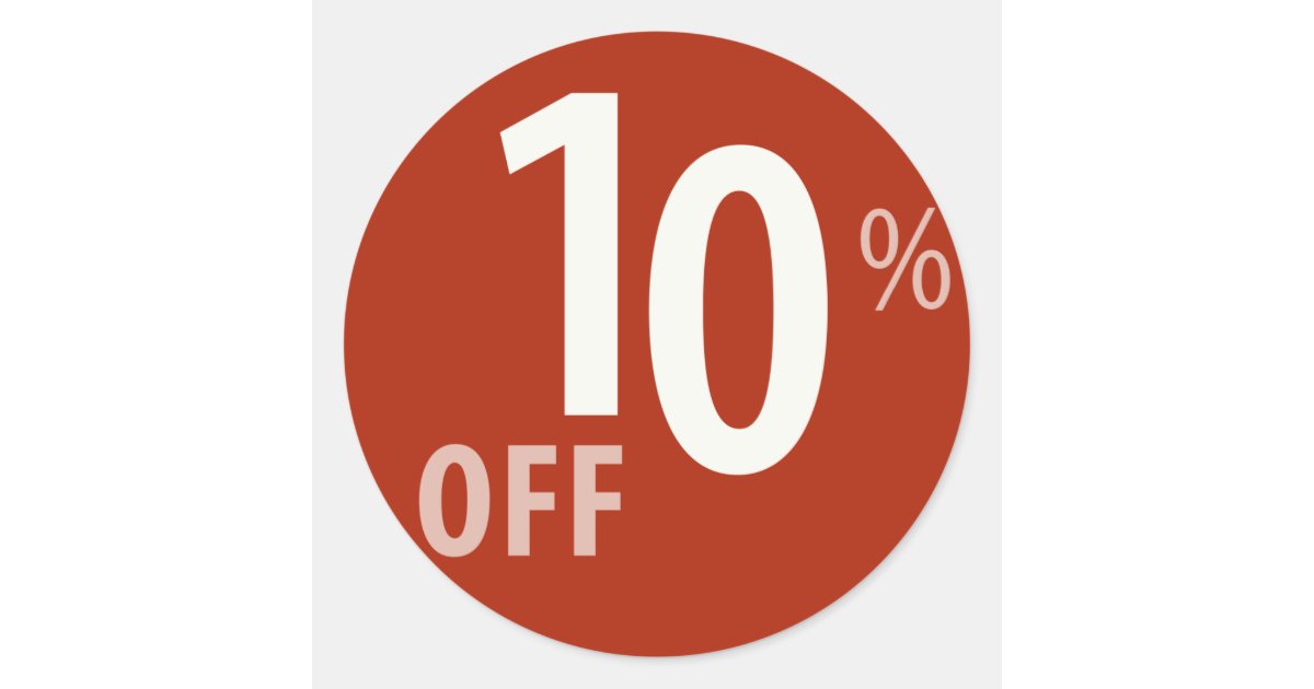 Powerful 10% OFF SALE Sign - Sticker | Zazzle