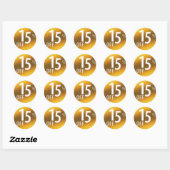 Powerful 15% OFF SALE Sign | Gold Classic Round Sticker | Zazzle