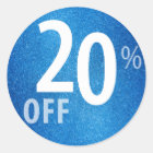 Powerful 20% OFF SALE Sign Classic Round Sticker | Zazzle.com