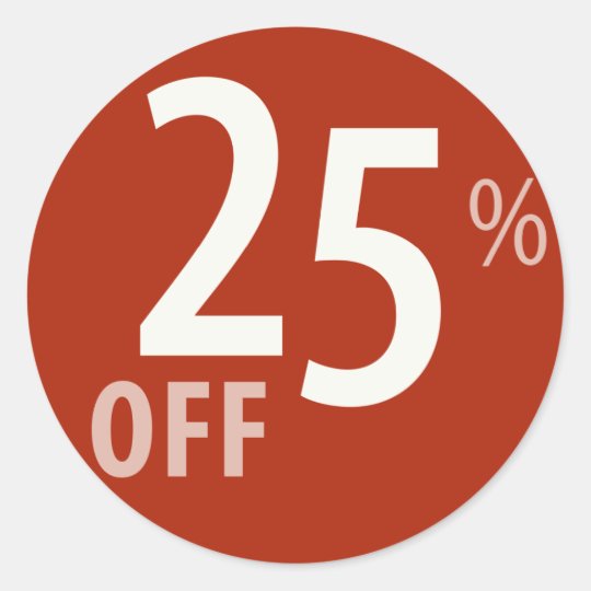 Powerful 25% OFF SALE Sign - Sticker | Zazzle.com