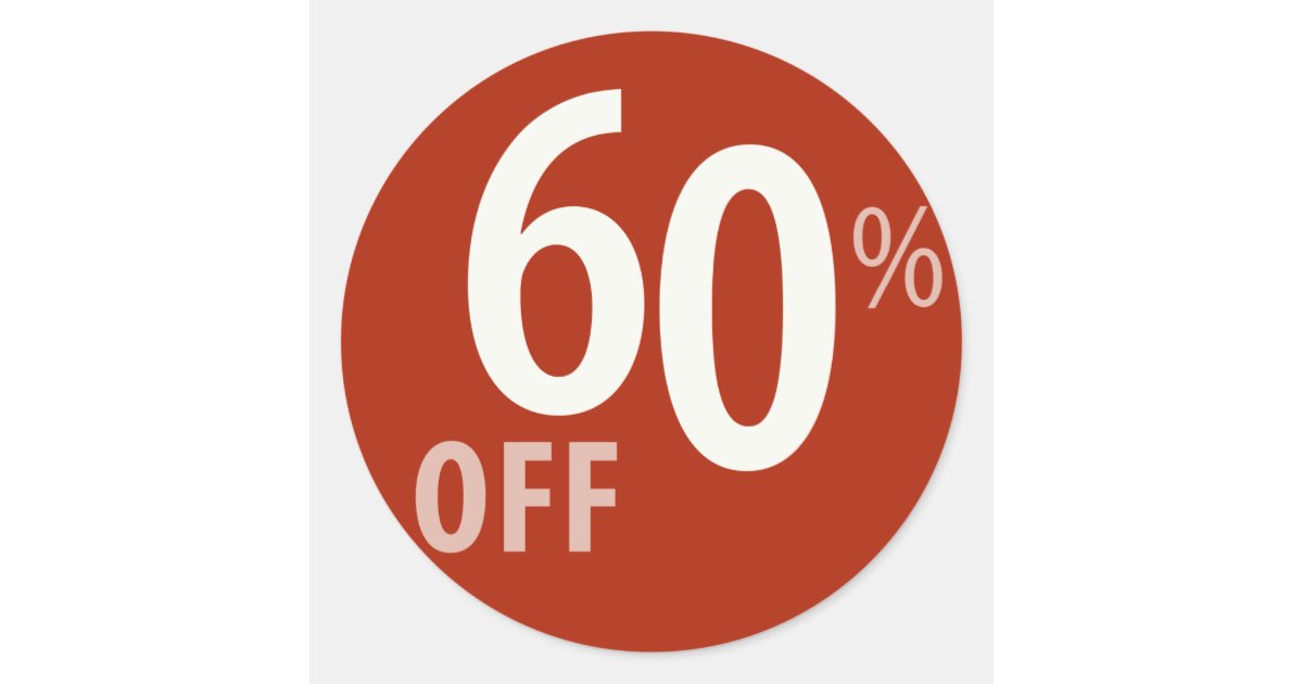 Powerful 60 OFF SALE Sign Sticker Zazzle powerful-60-off-sale-sign-sticker-zazzle