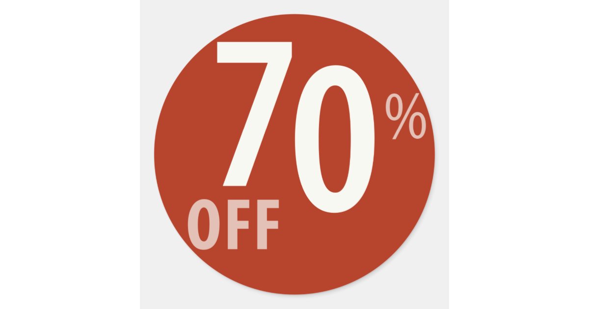 Powerful 70% OFF SALE Sign - Sticker | Zazzle