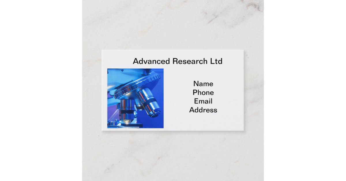 Powerful Microscope for Research and Science Business Card | Zazzle.com