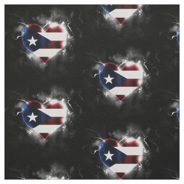 Puerto Rico Flag Fabric | Zazzle