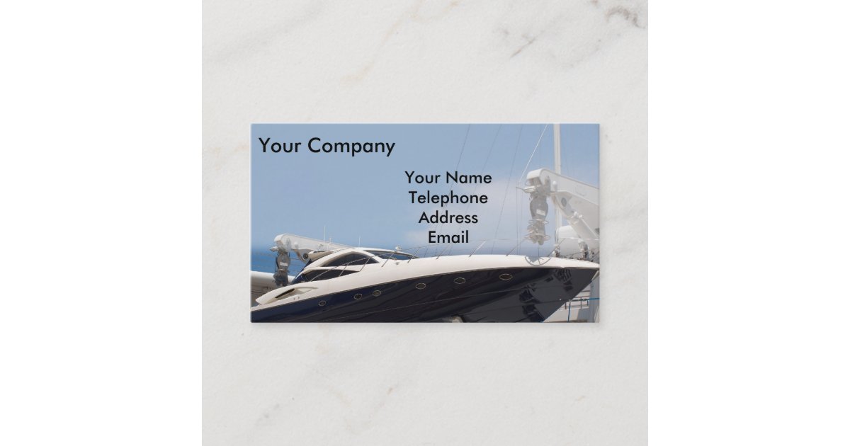 Powerful Speed Boat Business Card | Zazzle