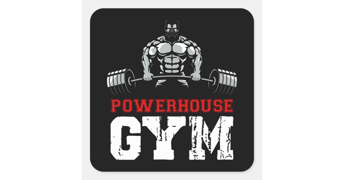 Powerhouse Gym Square Sticker | Zazzle