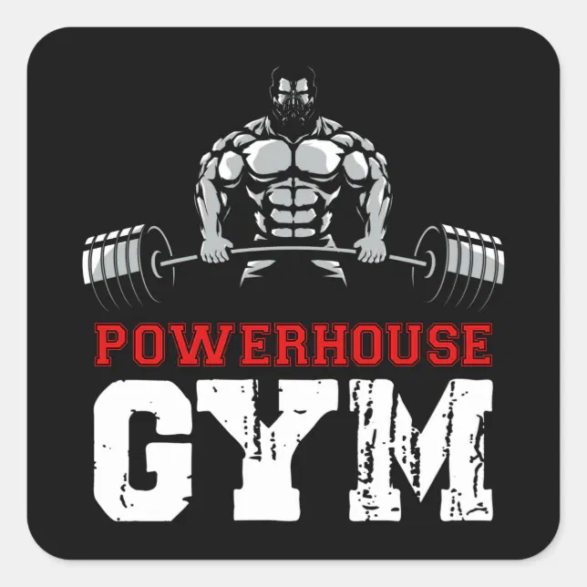 Powerhouse Gym Square Sticker | Zazzle