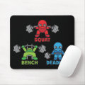 Powerlifting Kawaii - Squat, Bench Press, Deadlift Mouse Pad | Zazzle