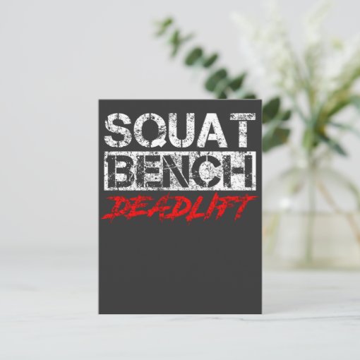 Powerlifting Workout Squat Bench Deadlift Sports Postcard | Zazzle
