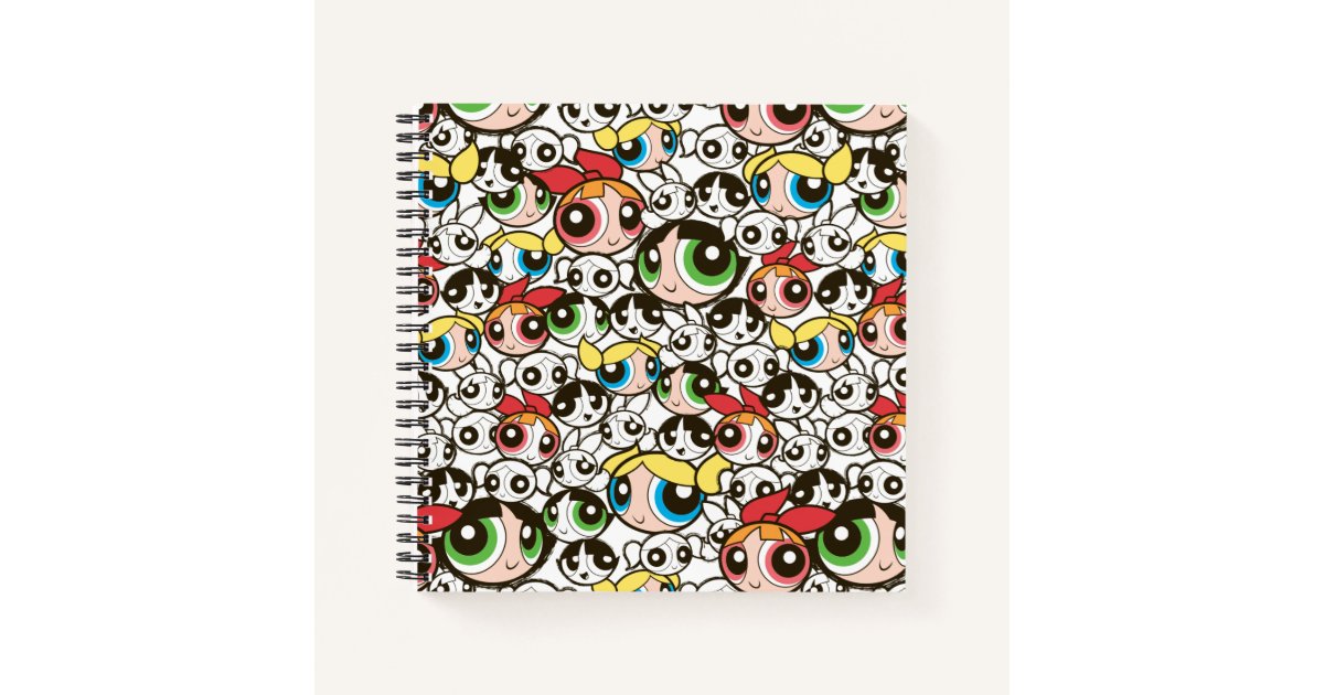 Powerpuff Girls Face Pattern Notebook | Zazzle