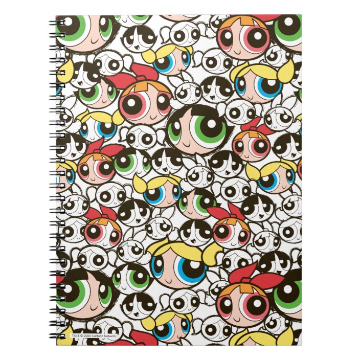 Powerpuff Girls Face Pattern Notebook | Zazzle