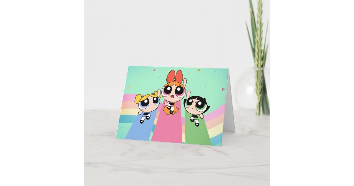 Powerpuff Girls Fly High Card | Zazzle