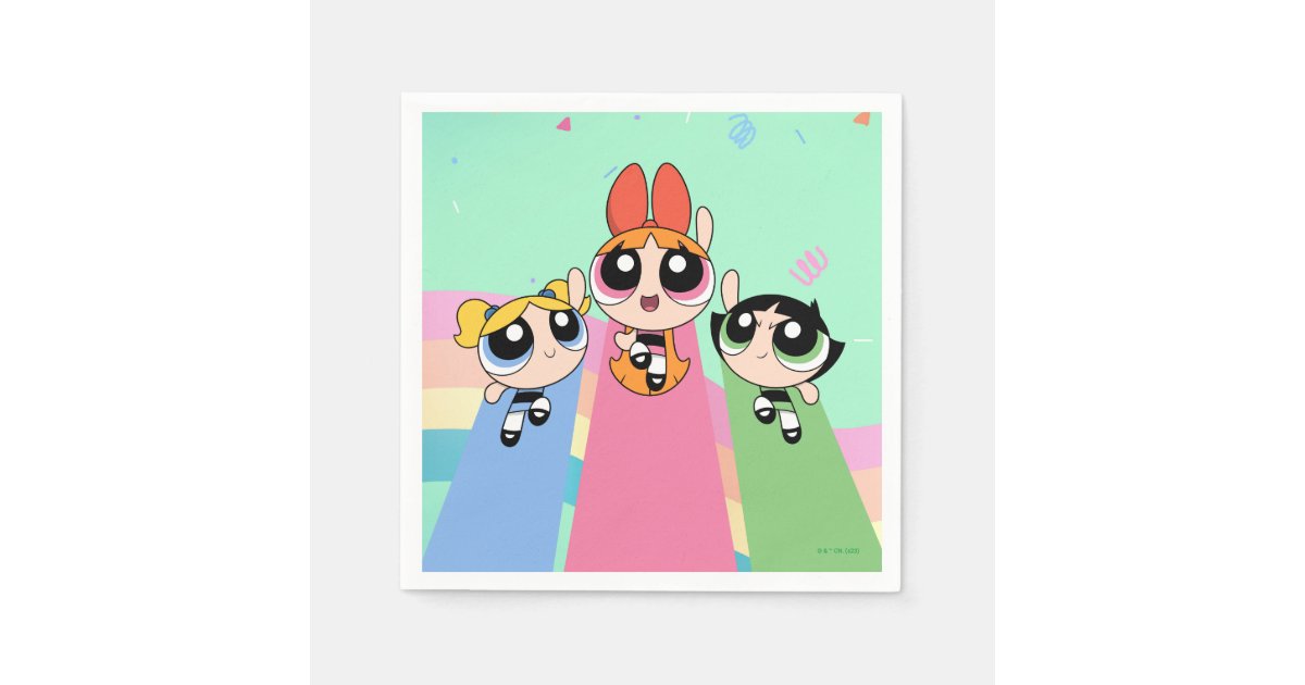Powerpuff Girls Fly High Napkins | Zazzle