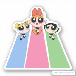 Powerpuff Girls Fly High Sticker | Zazzle