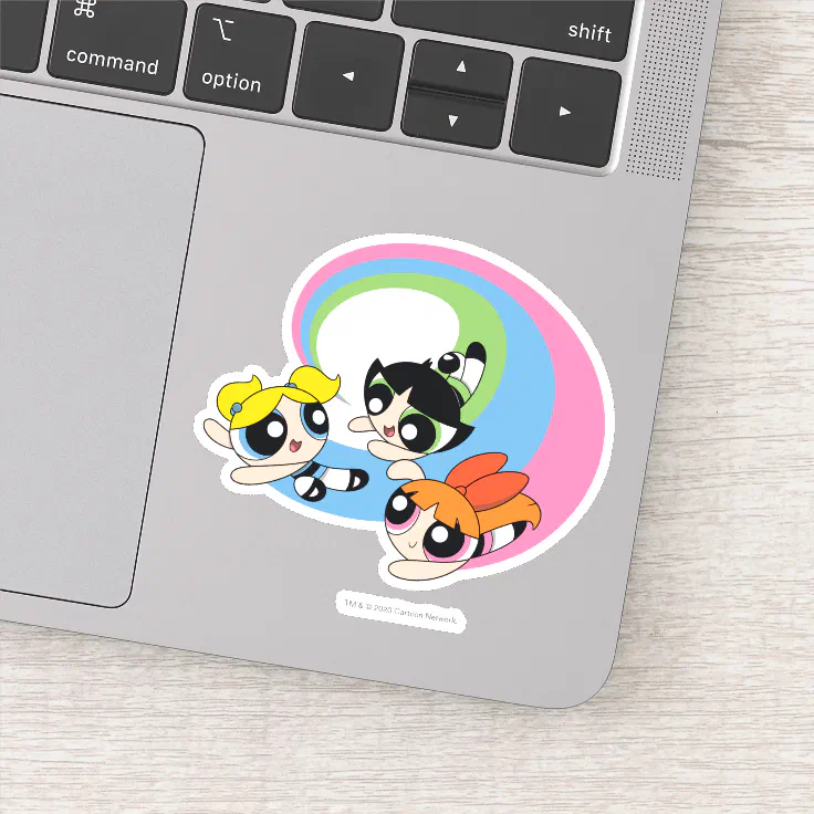 Powerpuff Girls Fly Through The Sky Sticker | Zazzle