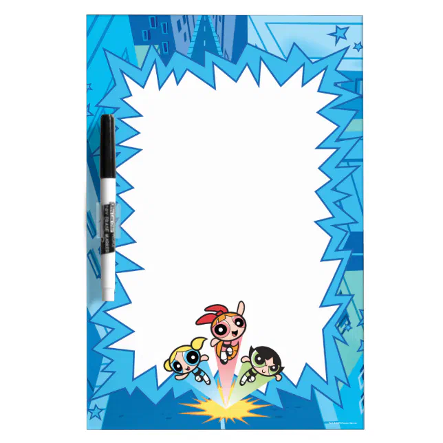 Powerpuff Girls Launch Into The Air Dry Erase Board | Zazzle