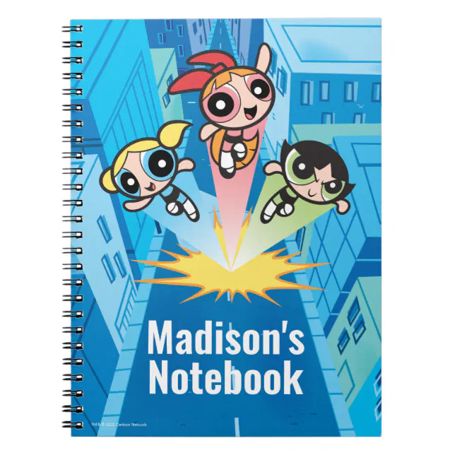 Powerpuff Girls Launch Into The Air Notebook | Zazzle