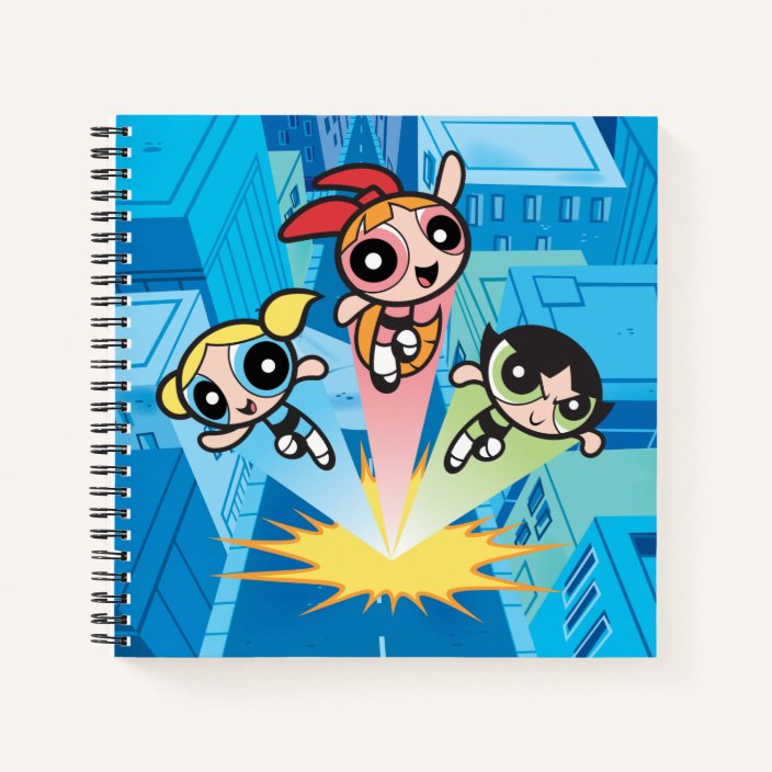 Powerpuff Girls Launch Into The Air Notebook | Zazzle.com