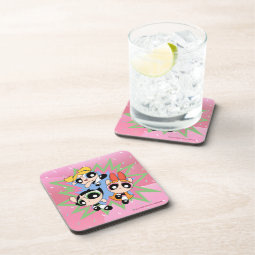 Powerpuff Girls Powfactor Beverage Coaster | Zazzle