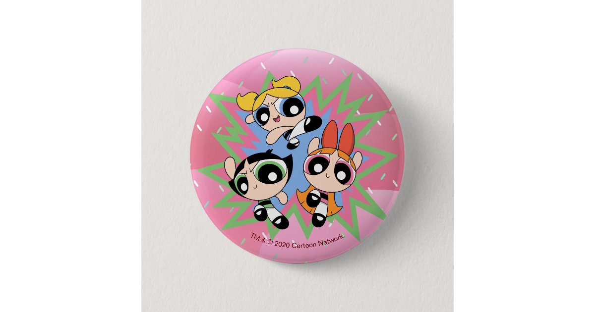 Powerpuff Girls Powfactor Button | Zazzle