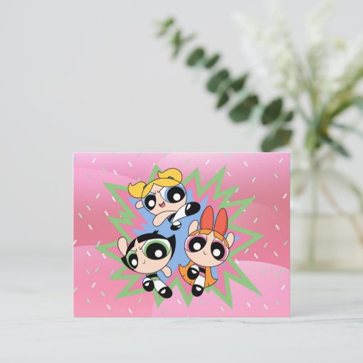Powerpuff Girls Powfactor Invitation Postcard | Zazzle