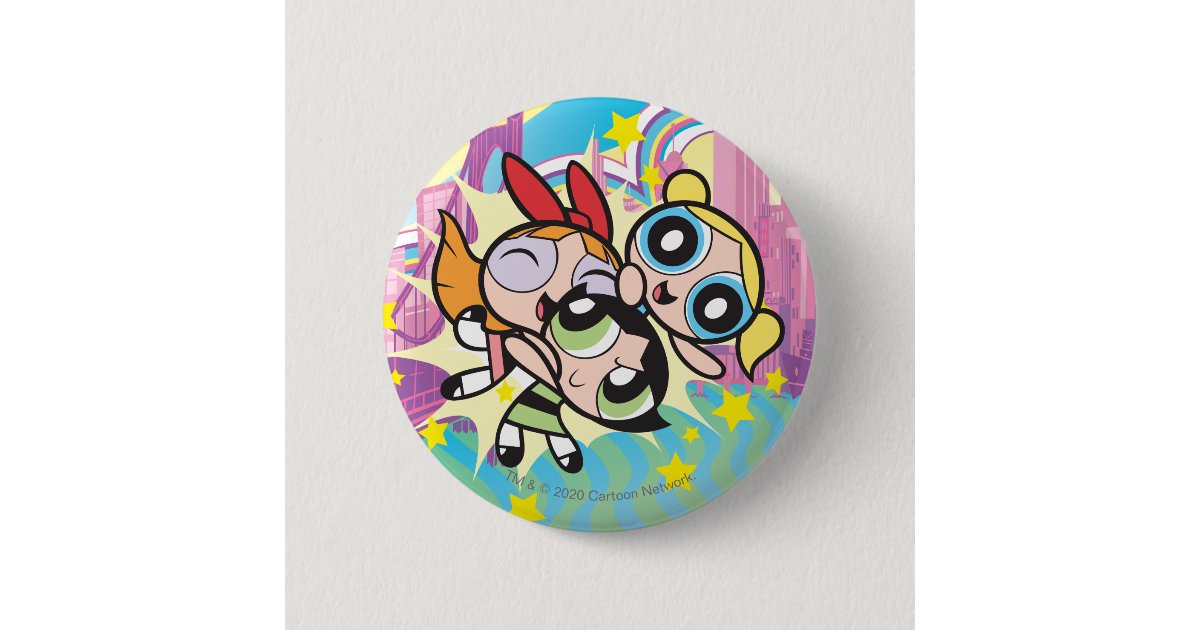 Powerpuff Girls Rule Button | Zazzle