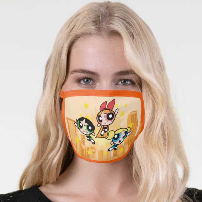 Powerpuff Girls Save The Day Face Mask | Zazzle