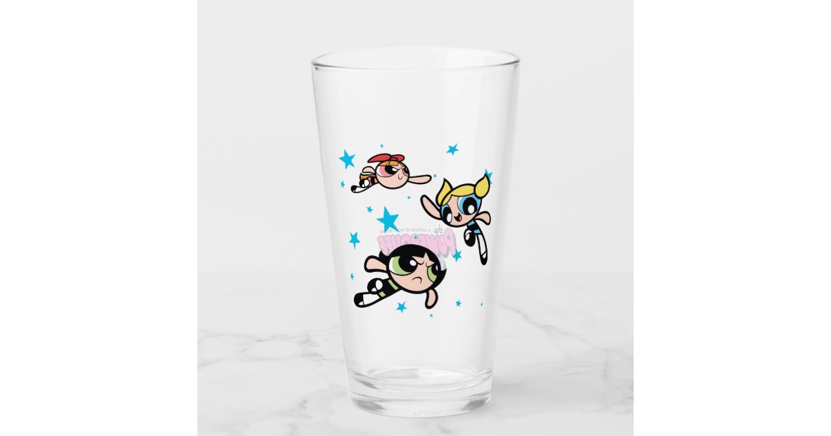 Powerpuff Girls Star Pattern Glass | Zazzle