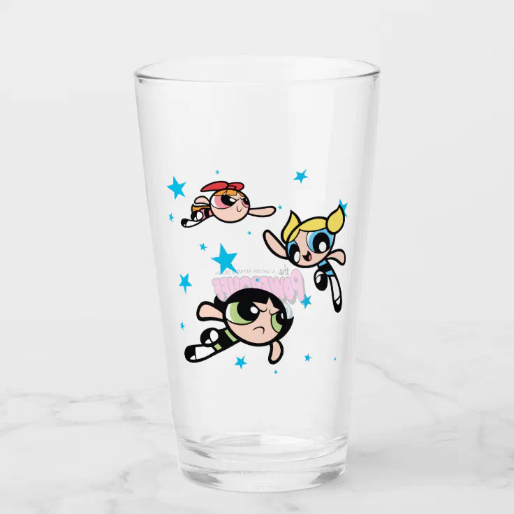Powerpuff Girls Star Pattern Glass | Zazzle
