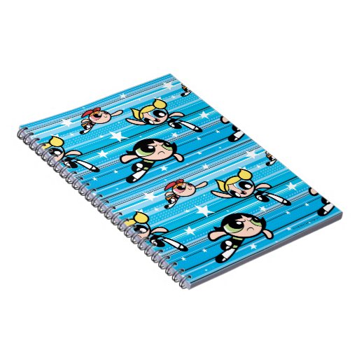 Powerpuff Girls Star Pattern Notebook | Zazzle