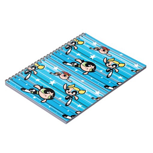 Powerpuff Girls Star Pattern Notebook | Zazzle