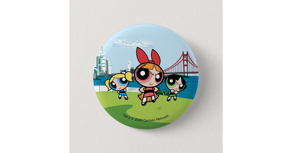 Powerpuff Girls Super Fierce Button | Zazzle