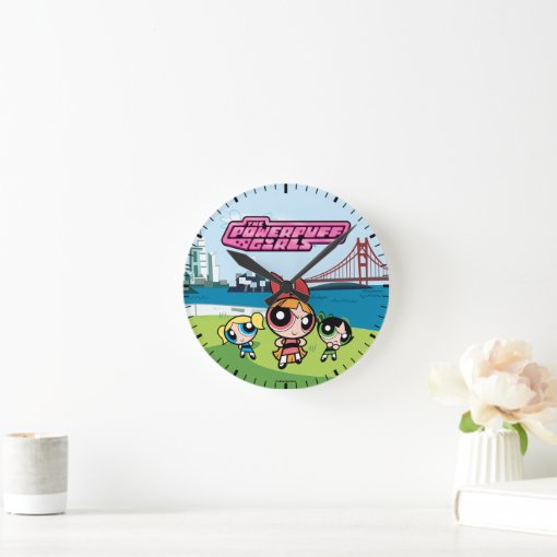 Powerpuff Girls Super Fierce Round Clock | Zazzle