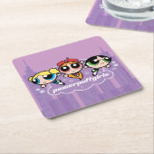 Powerpuff Girls Team Logo Square Paper Coaster | Zazzle