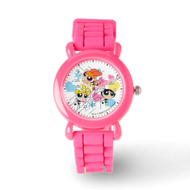 Powerpuff Girls Townsville Pattern Watch | Zazzle
