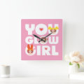 Powerpuff Girls: You Glow Girl Square Wall Clock | Zazzle