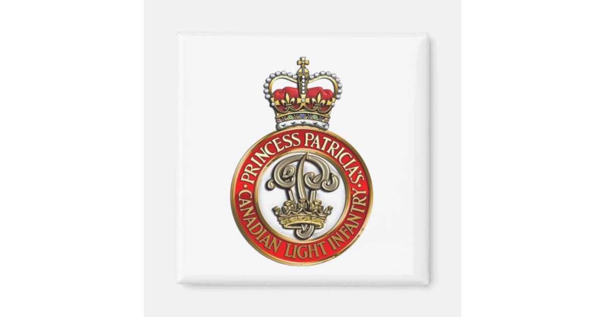 PPCLI Cap Badge on White Back Ground Magnet | Zazzle