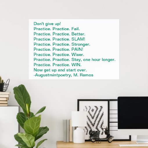 Practice Motivation Poster | Zazzle