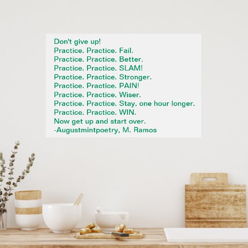 Practice Motivation Poster | Zazzle
