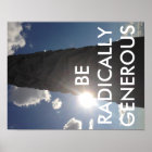 'Generous' Turquoise Abstract Art Poster | Zazzle.com