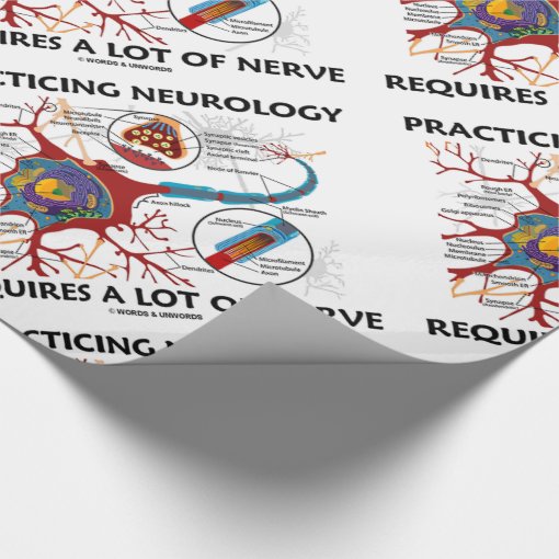 Practicing Neurology Requires A Lot Of Nerve Wrapping Paper | Zazzle