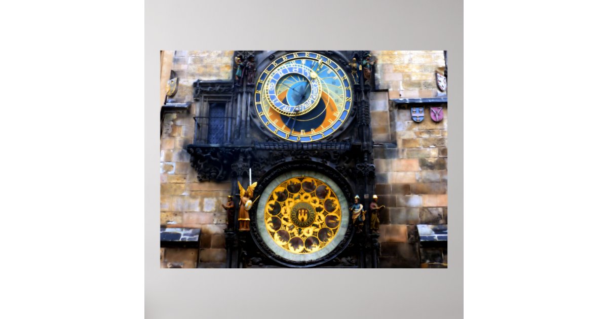 Prague Astronomical Clock Photo Poster | Zazzle