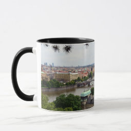 Prague Bridges Panorama, Vltava river, Czechia Mug | Zazzle