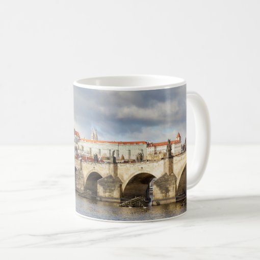 Prague Castle and Charles Bridge souvenir photo Coffee Mug | Zazzle