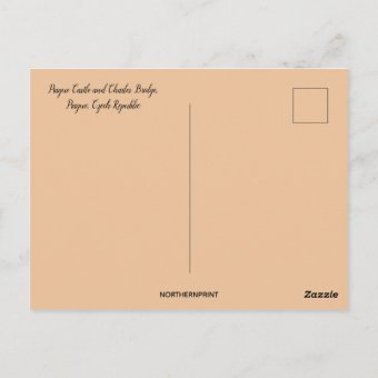Prague Castle Charles Bridge Czech Republic Design Postcard | Zazzle