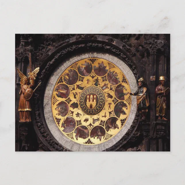 Prague Clock Decoration Postcard | Zazzle