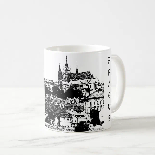Prague, Historical city, Castle & Flag - Czech Coffee Mug | Zazzle