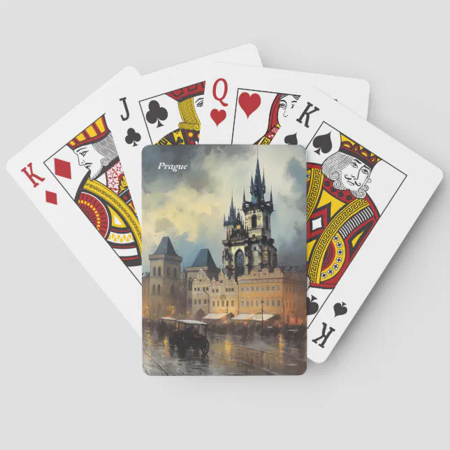 Prague night in Czech Republic Poker Cards | Zazzle