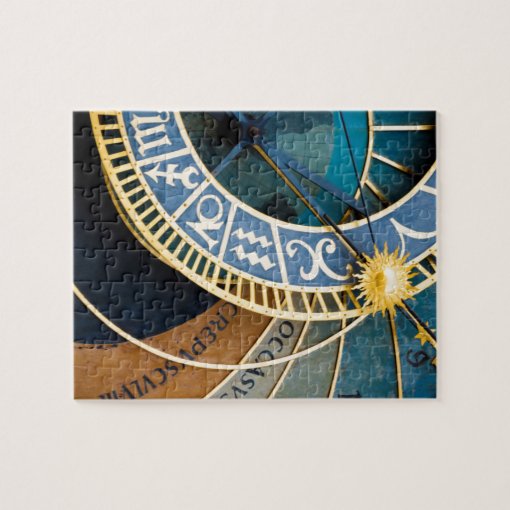 Prague's Astronomical and Zodiac Clock Jigsaw Puzzle | Zazzle