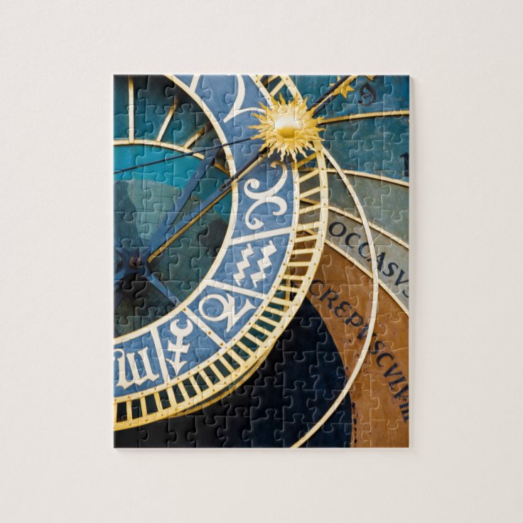 Prague's Astronomical and Zodiac Clock Jigsaw Puzzle | Zazzle